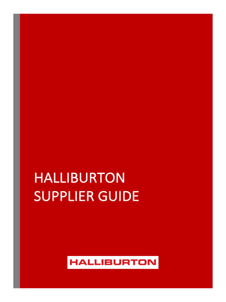 Halliburton Supplier Guide | PDF | Electronic Data Interchange | Accounts Payable