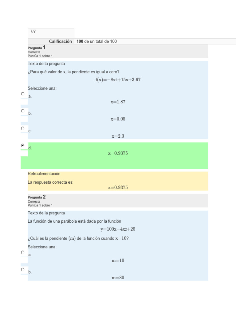 Calculando Derivadas Examen | PDF