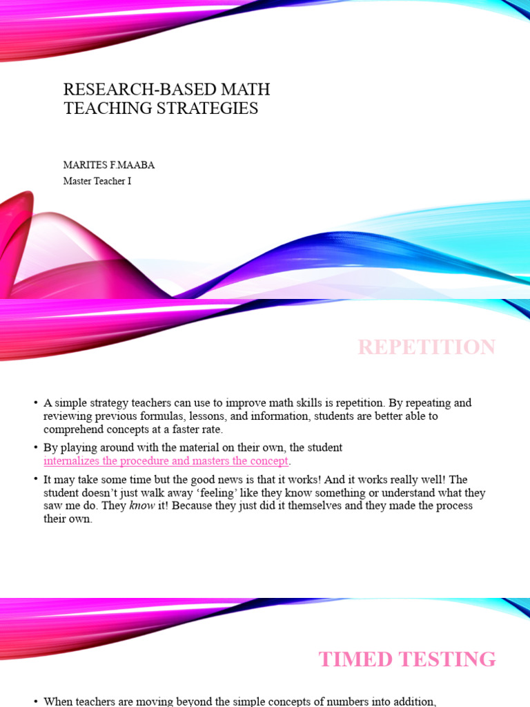 Research Based Math | Download Free PDF | Teachers | Mathematics