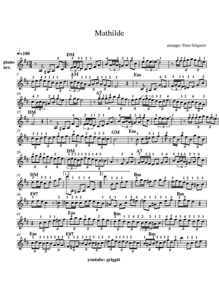 Partition Piano Mathilde | PDF | Échecs
