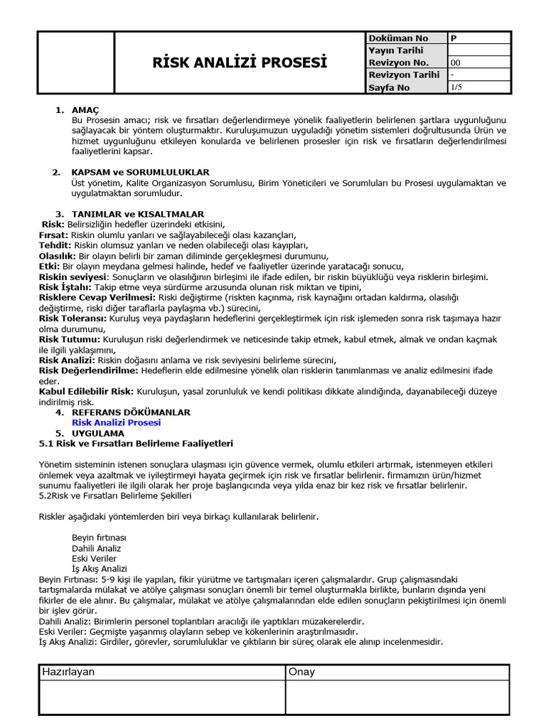 Risk Analizi | PDF