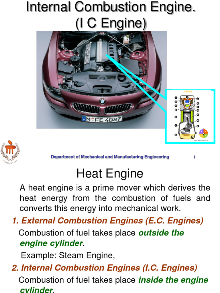 Ic Engines Ppt | PDF | Internal Combustion Engine | Diesel Engine