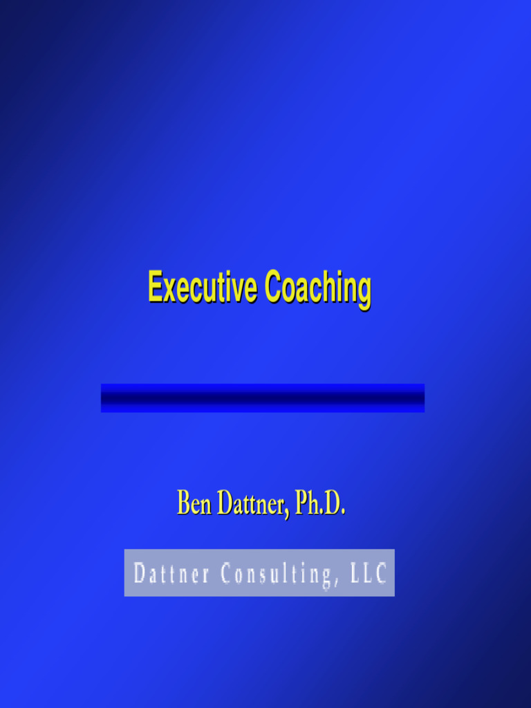 Exec Coaching | PDF | Outsourcing | Business