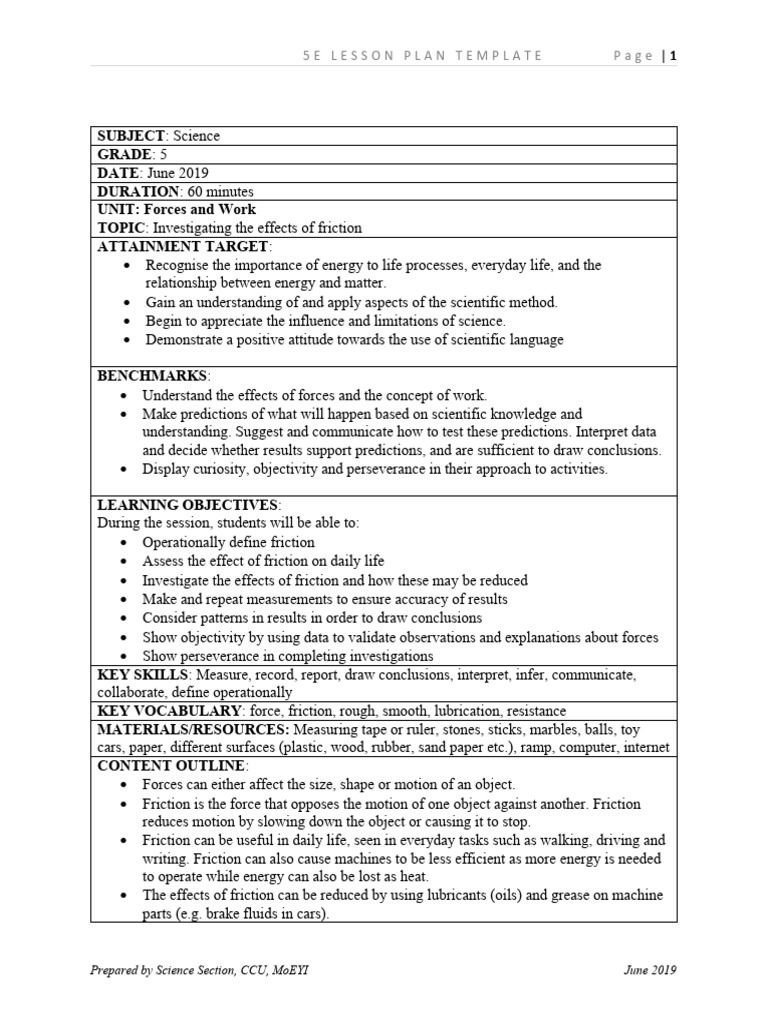 Investigating Friction Grade 5 Revised | PDF | Friction | Force