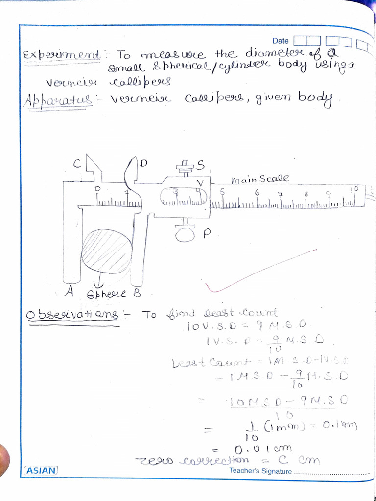 Physics Experiment File Class 11th | PDF
