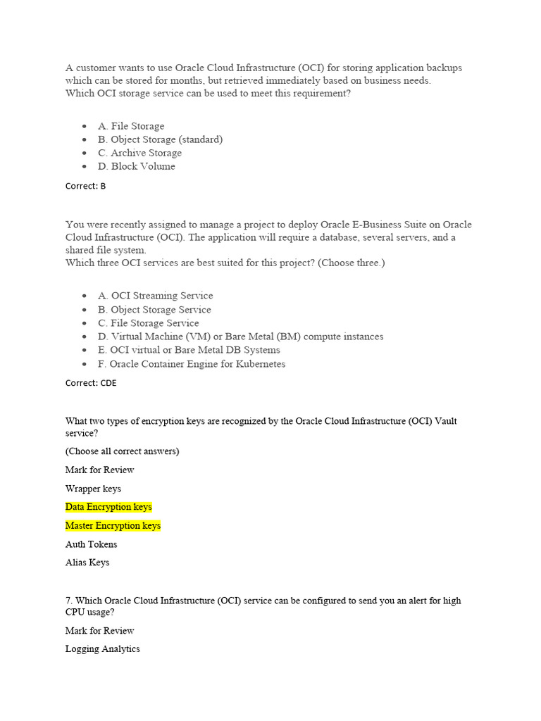 OCI Storage Solutions for Application Backups | PDF | Cloud Computing ...