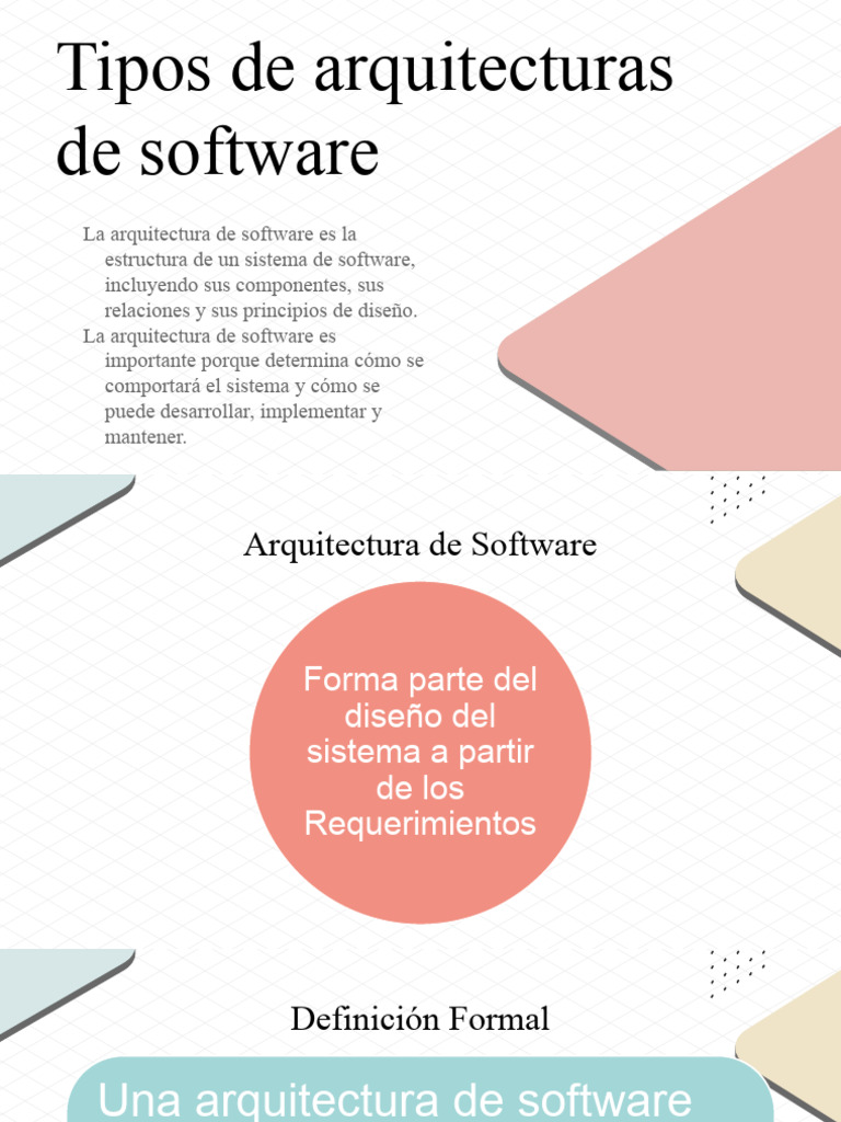 Tipos de Arquitecturas de Software | PDF | Arquitectura orientada a Servicios | Software