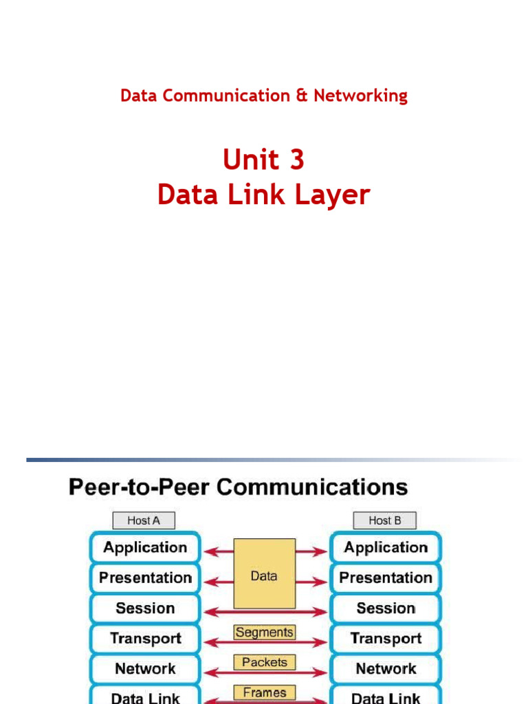 Unit 3 Data Link Layer Pdf Ethernet Computer Network