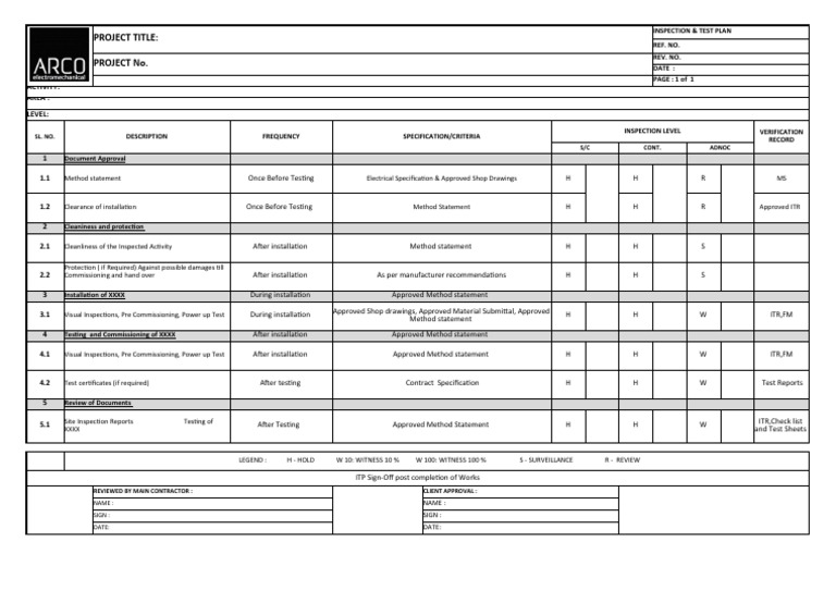 Itp Format Pdf