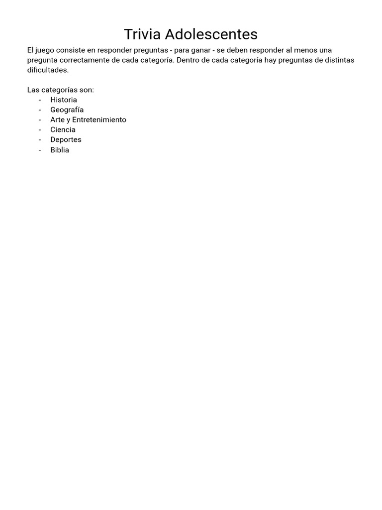 03 - Trivia Adolescentes - Documentos de Google | PDF