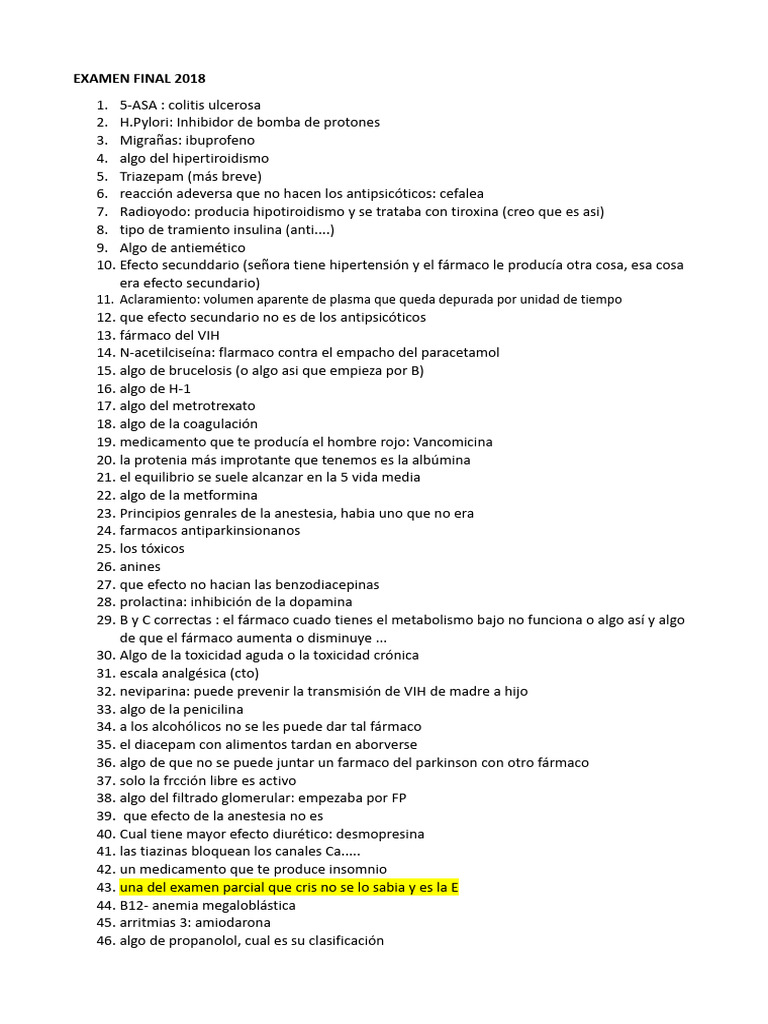 Final Farma 2018 | PDF | Drogas | Causas de la muerte