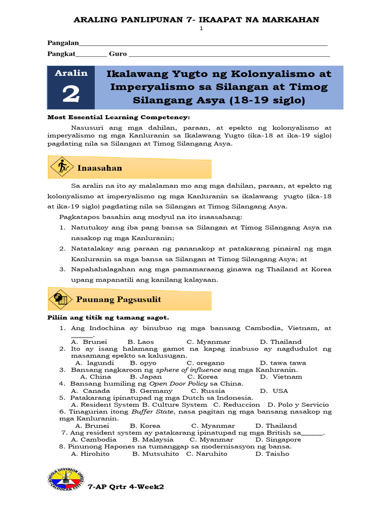 AP 7 Q4 Week 2 | PDF