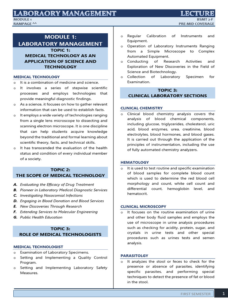 Lab Man Module Premid 1 | Download Free PDF | Serology | Clinical Medicine
