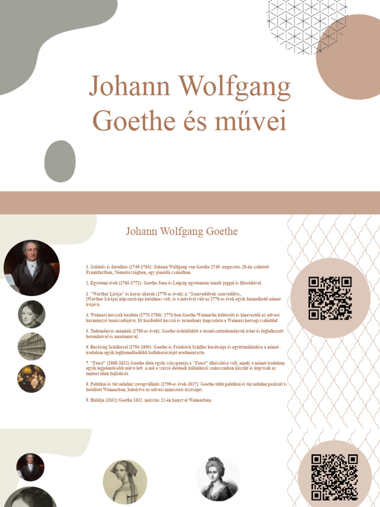 Johann Wolfgang Goethe És Művei | PDF