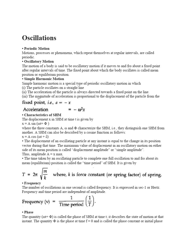 11 Physics Cbse Oscillation | PDF | Oscillation | Damping