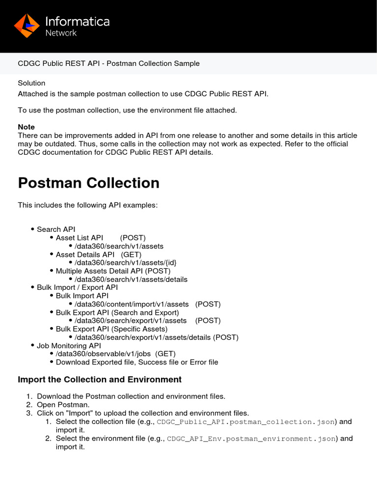 CDGC Public API Postman Collection | PDF | Computer File | User (Computing) CDGC Public API Postman Collection | PDF | Computer File | User (Computing)