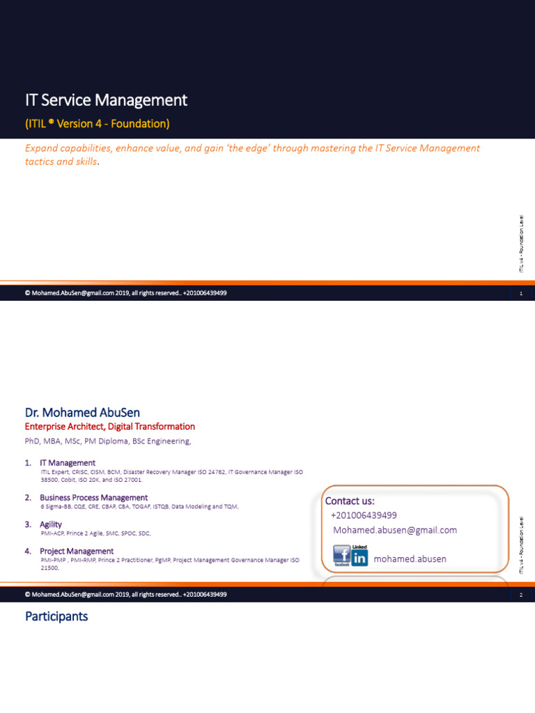ITIL V4 Foundation Version 1.00 | PDF | Utility | Automation