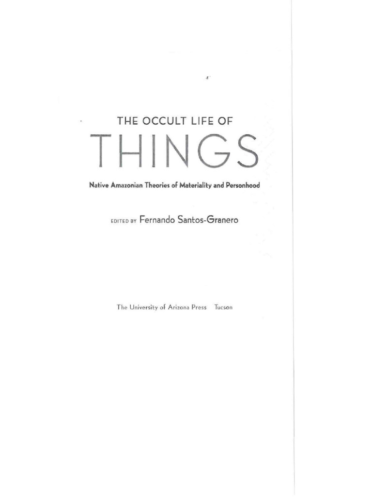 Stri 2009 The Multiple Ways of Being A Thing OCR | PDF | Soul