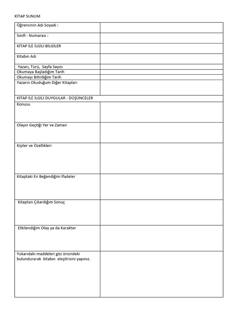 Ki̇tap Sunum | PDF