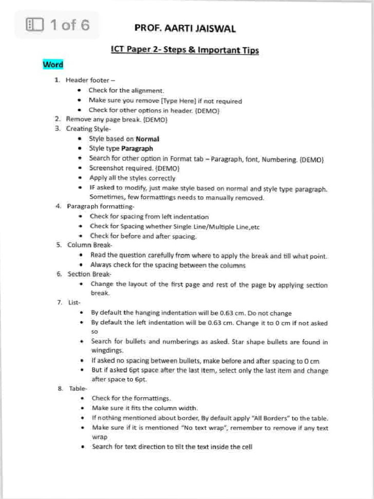 Ict Paper 2 Arti Miss | PDF | Paragraph | Chart