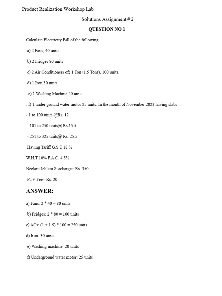 Workshop Assignment 2 Solution | PDF