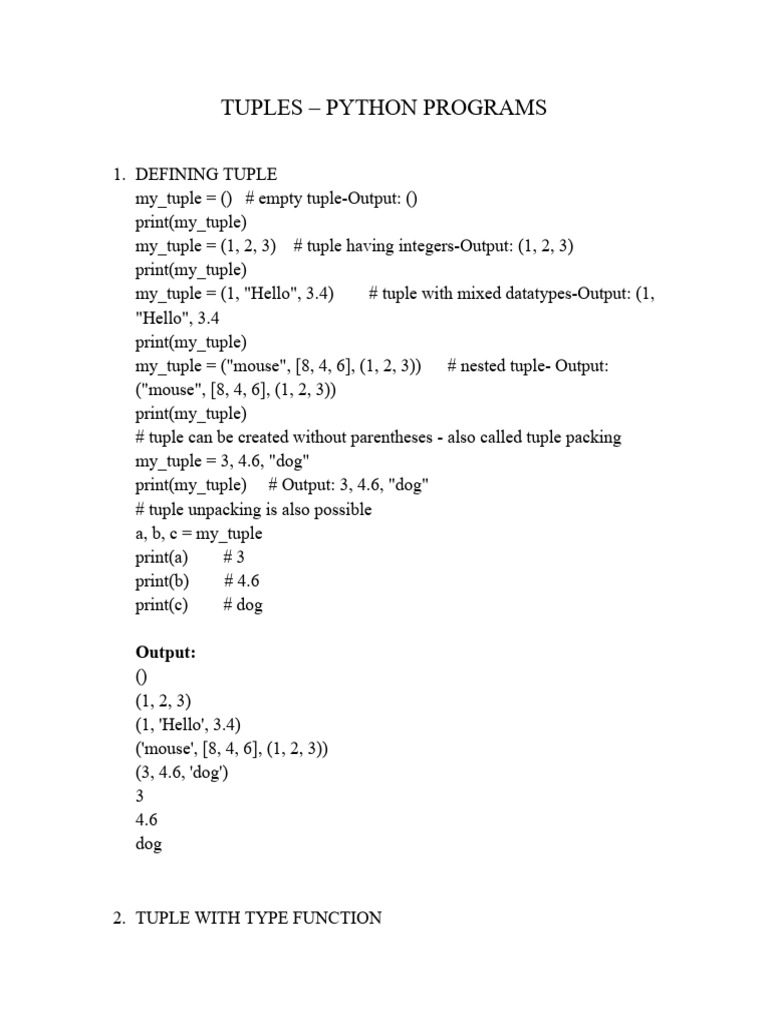 Tuple Programs | PDF | Theoretical Computer Science | Software Development