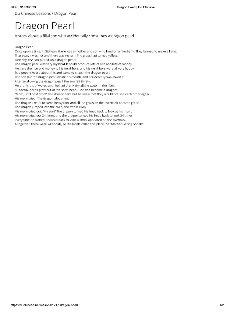 Dragon Pearl | PDF