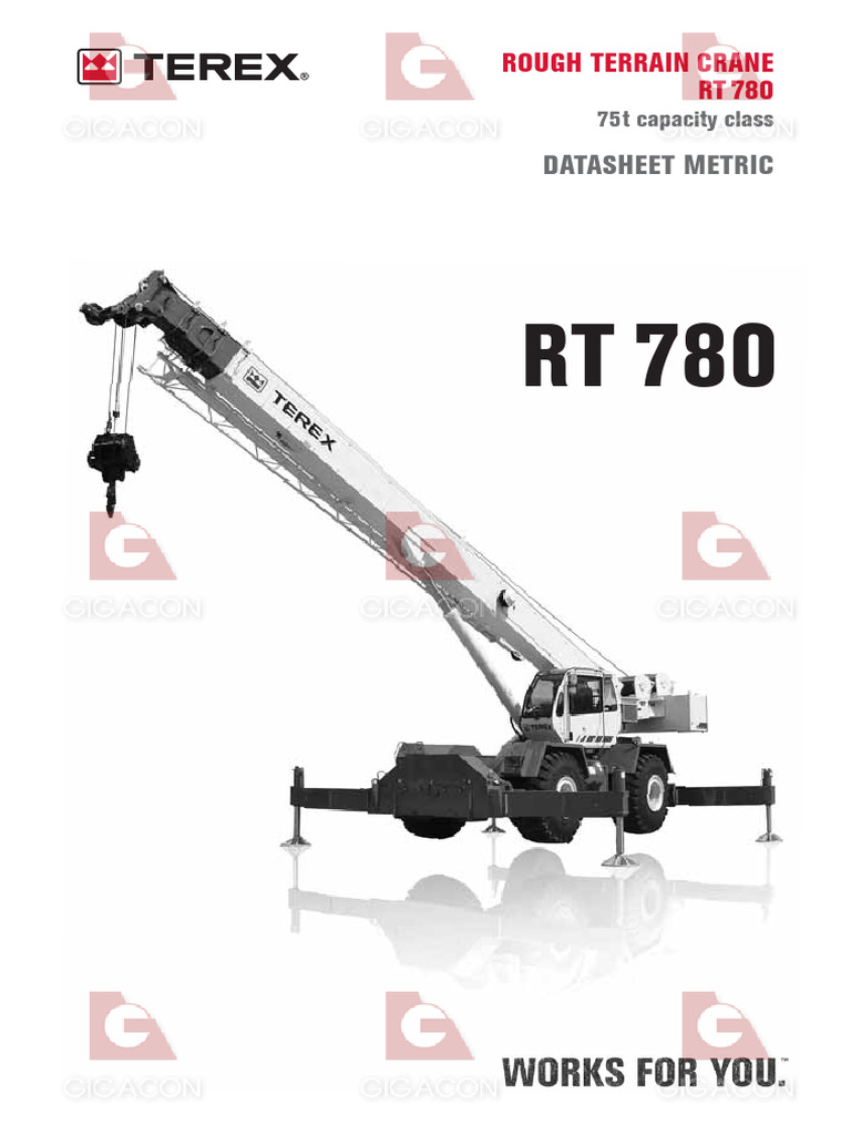 Ficha Tecnica Grua Terex RT 780 Watermark | PDF | Bienes manufacturados ...