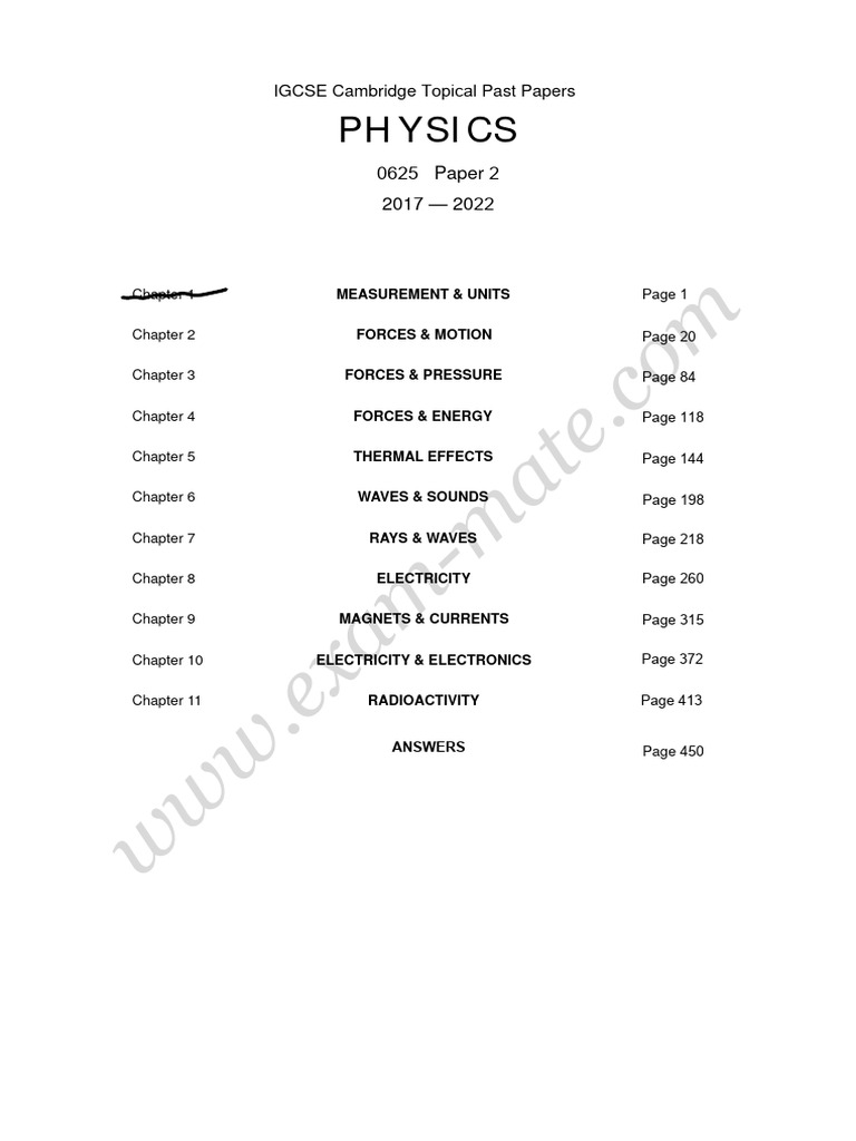 Physics p2 | PDF | Electric Current | Chemistry