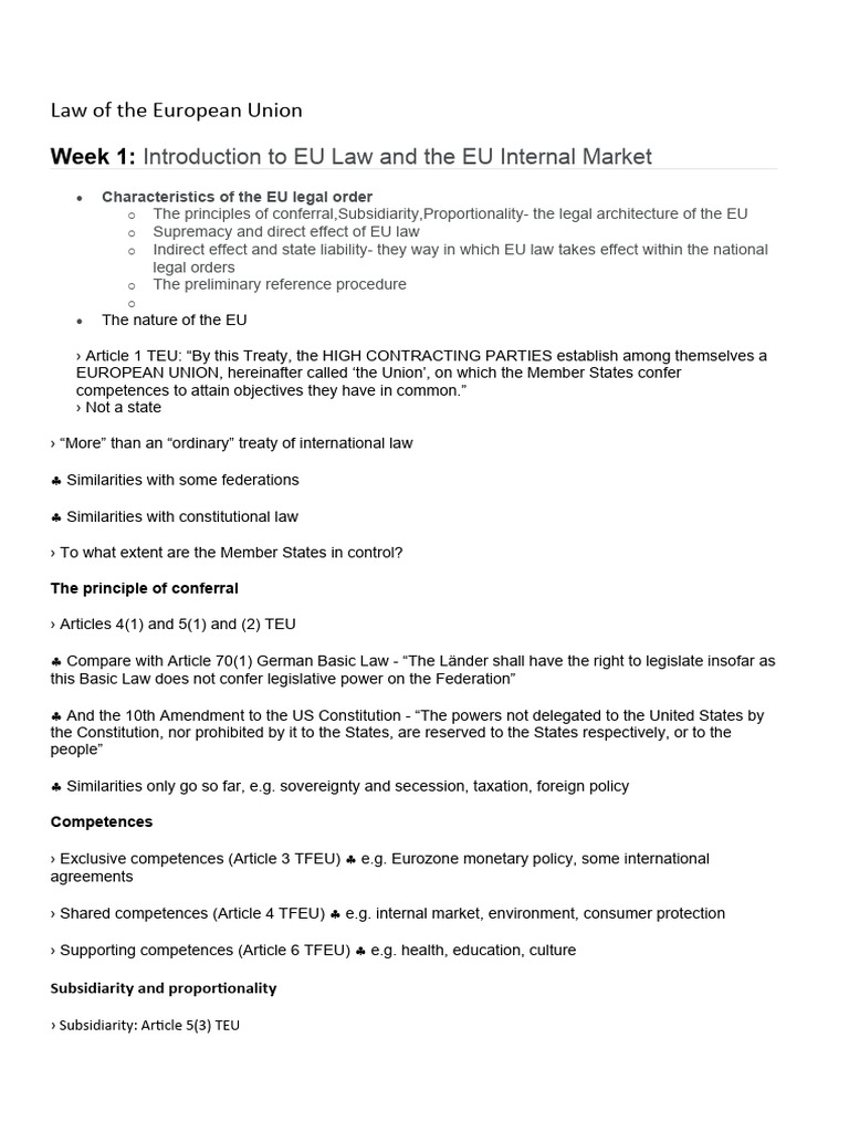 Law of The European Union | PDF | European Union Law | European Union