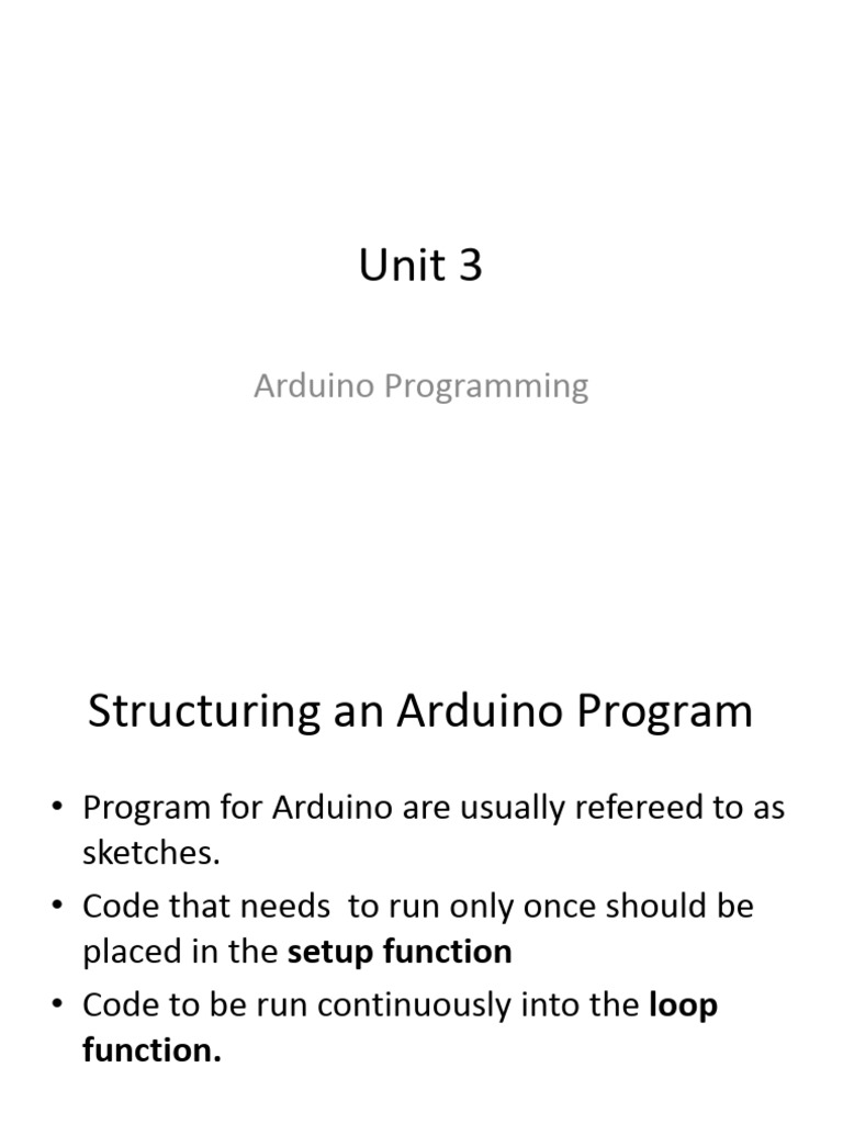 3 Arduino Programming_15March2022_Final | PDF | Computer Data | Software Development
