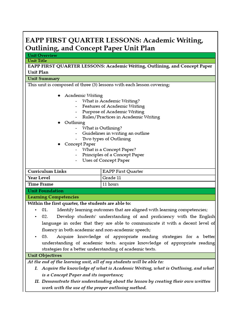 Unit Plan | PDF | Educational Assessment | Essays
