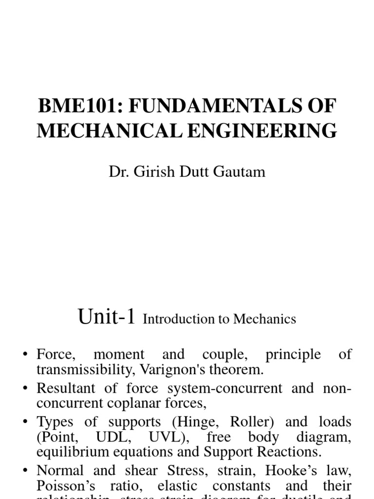 Unit 1 | PDF | Deformation (Engineering) | Force