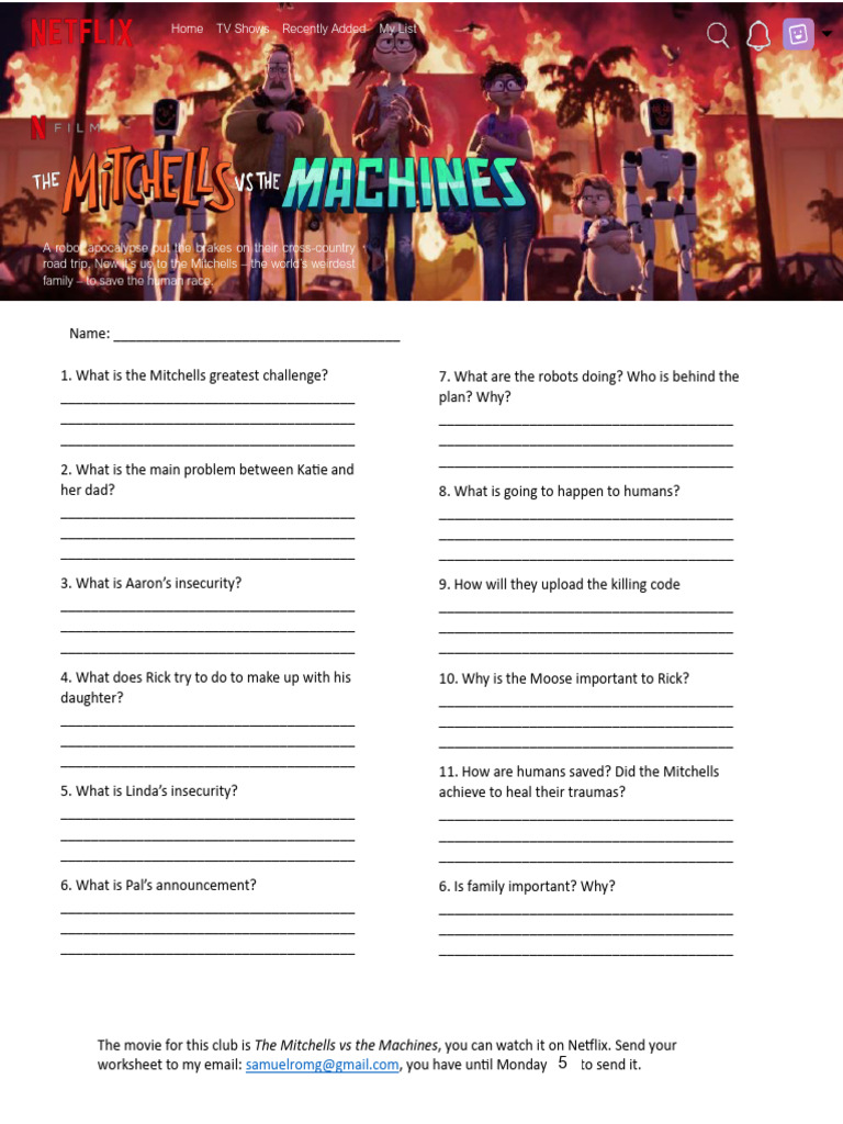 The Mitchells Vs The Machines | PDF