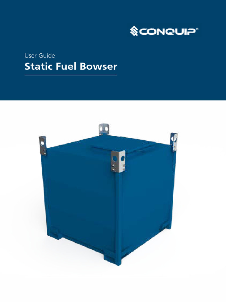 Conquip 880ltr Static Fuel Bowser User and Parts Manual | PDF ...