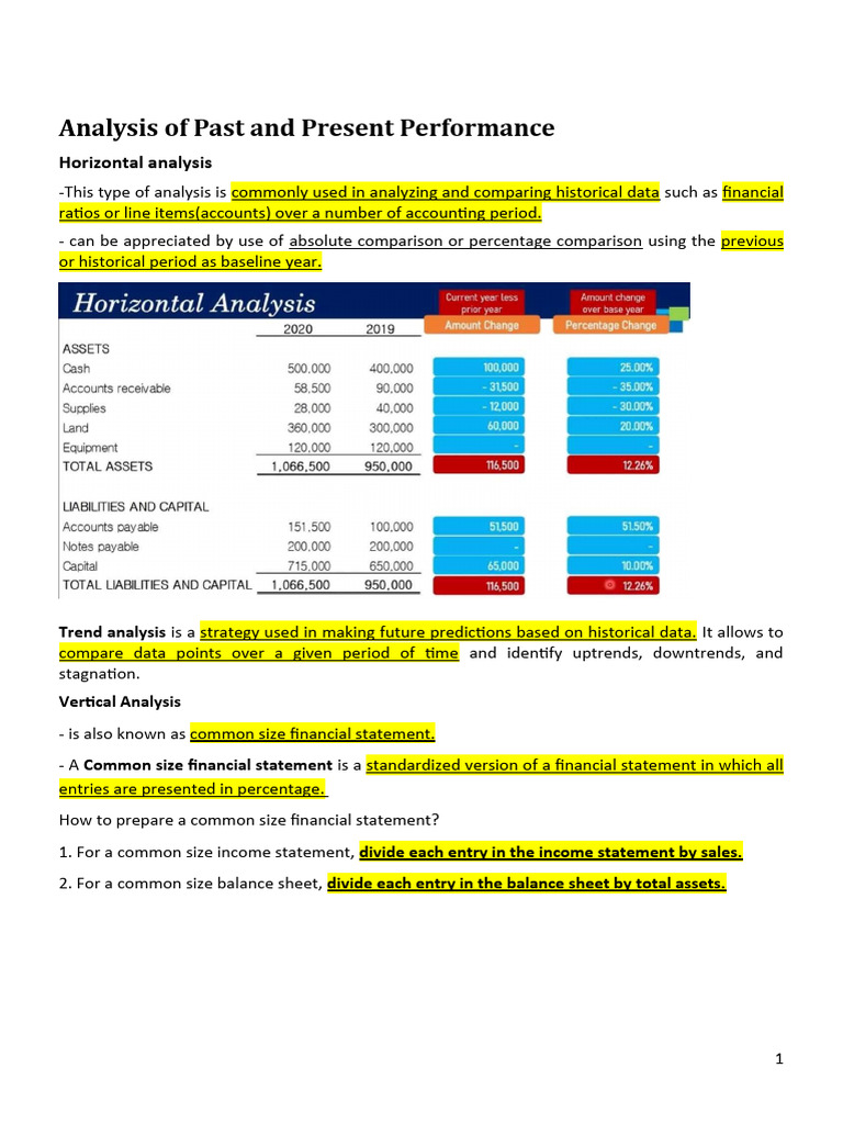 Analysis-of-Past-and-Present-Performance | PDF | Equity (Finance ...