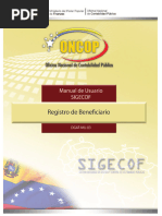 Guia Tutorial - Registro de Beneficiarios Sigep | PDF | Informática