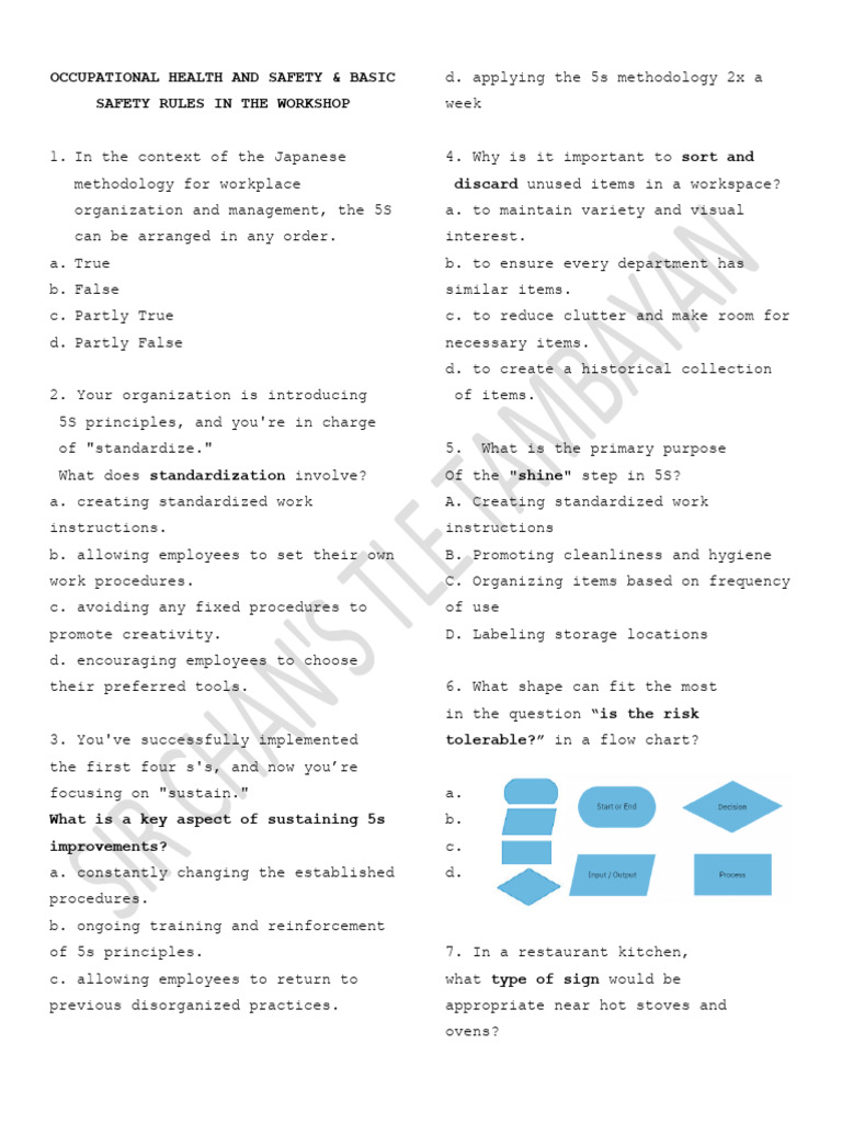 Occupational Health and Safety Basic Safety Rules in The Workshop | PDF ...