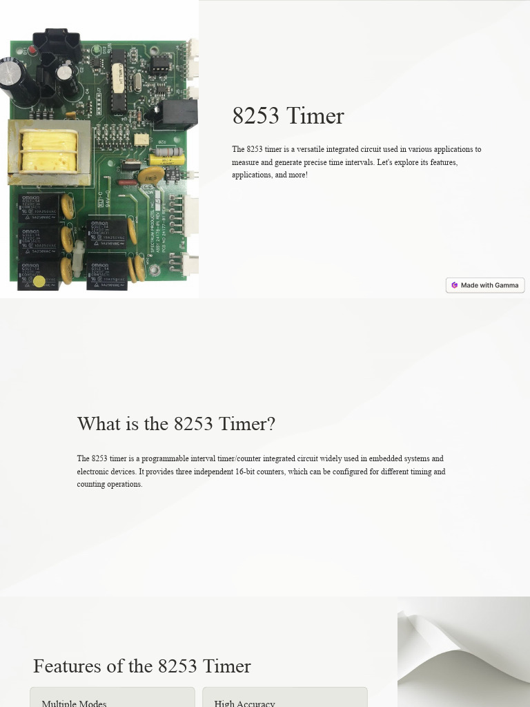 8253 Timer: Precision in Electronics | PDF | Timer | Automation