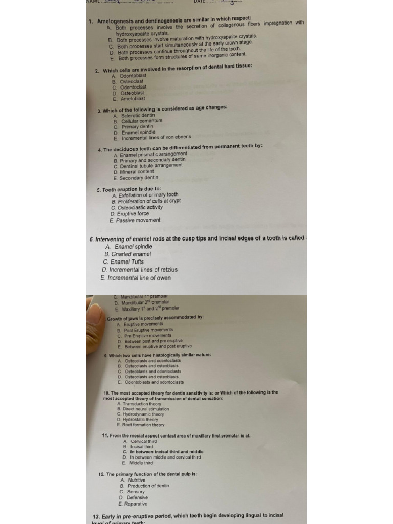 Oral Bio Cat 2 (2022) ) | PDF