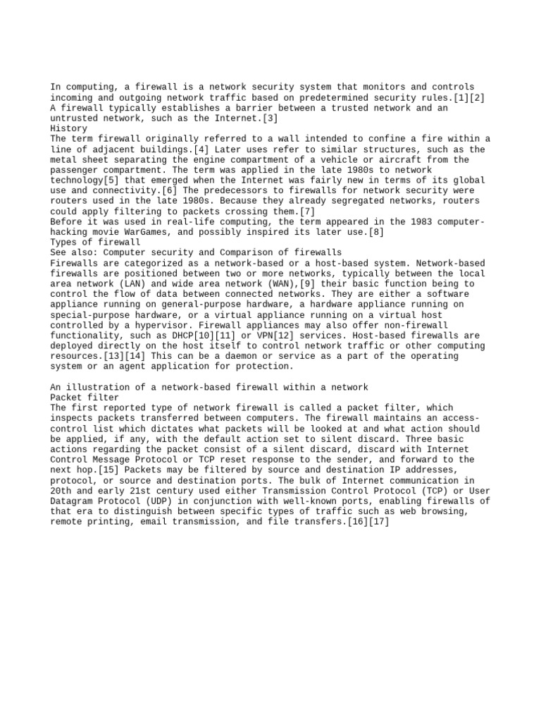 Firewall | PDF | Firewall (Computing) | Computer Engineering