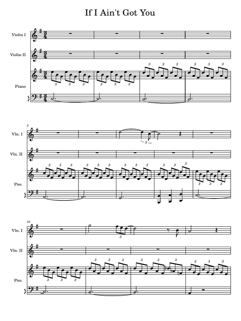 If I Aint Got You James Bartholomew Alicia Keys If I Aint Got You Alicia Keys | PDF