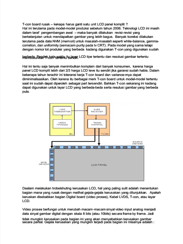 PDF Pengenalan Soal T Con Dan Ciri Kerusakannya - Compress | PDF