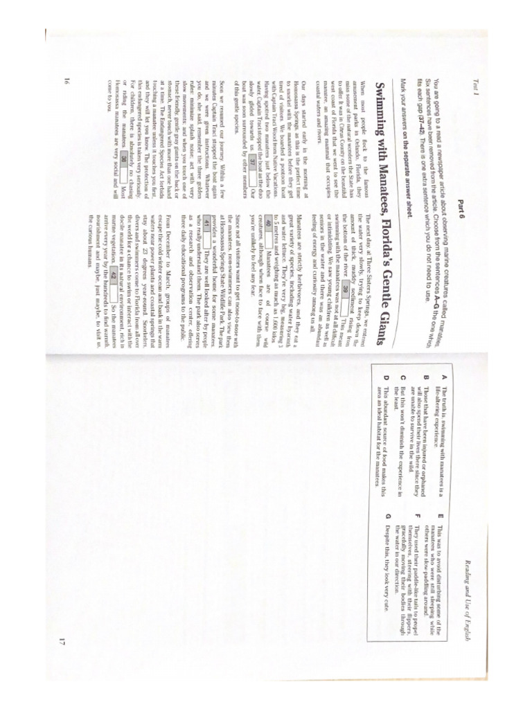 Reading and Use of English | PDF