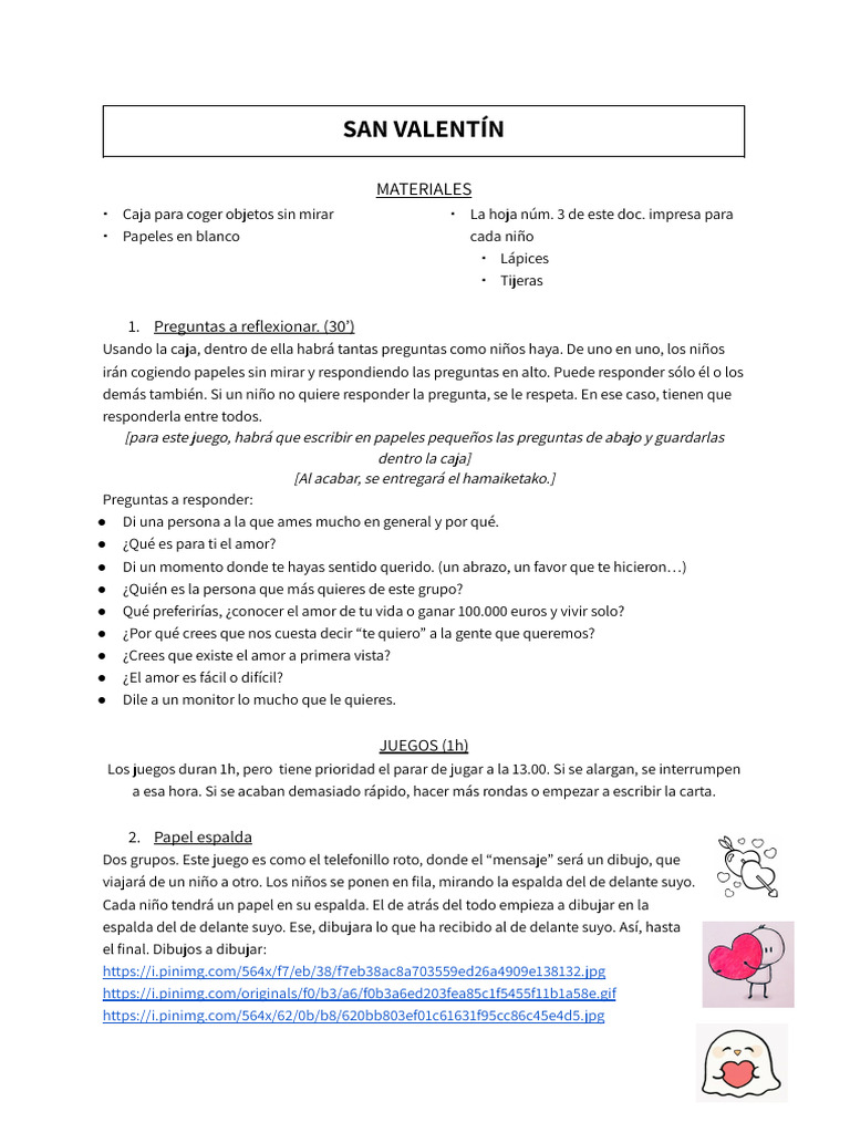 Actividades Creativas para San Valentín | PDF | Amor