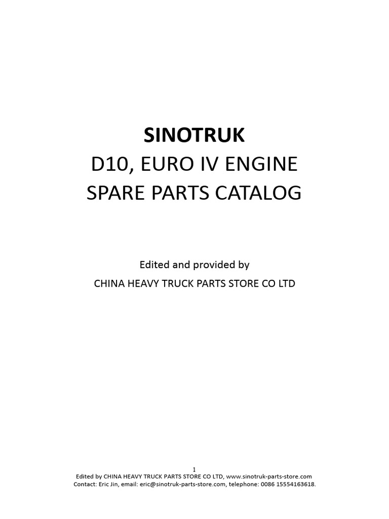 Howo, D10 Euro-IV | PDF | Pipe (Fluid Conveyance) | Screw