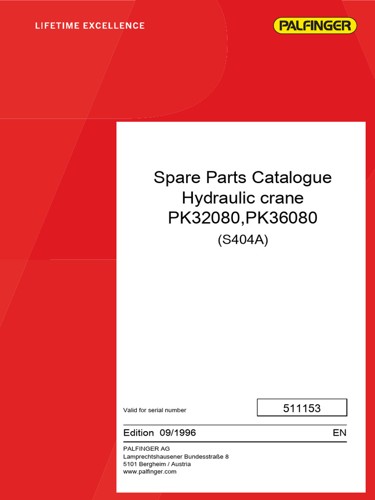 Palfinger | PDF | Crane (Machine) | Washer (Hardware)