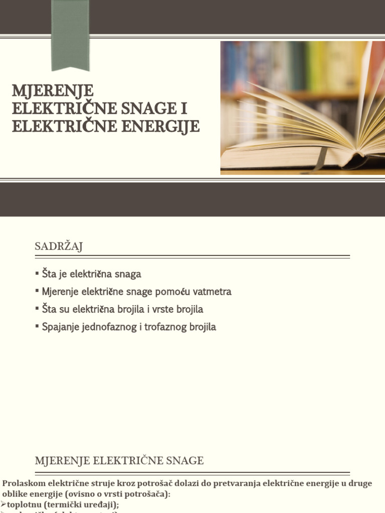 Mjerenje Električne Snage I Energije - 1 | PDF