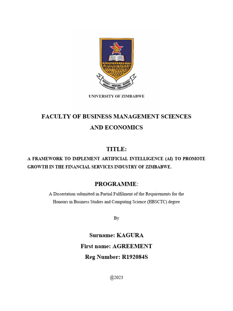 A Framework For The Implementation of AI in The Financial Services ...