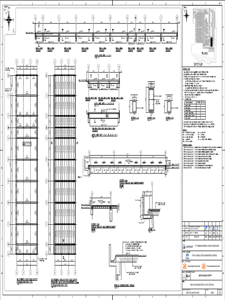 BHCP1-00-UAA-ST-C-8018_B_150kV GIS Building Roof Layout & Details | PDF BHCP1-00-UAA-ST-C-8018_B_150kV GIS Building Roof Layout & Details | PDF